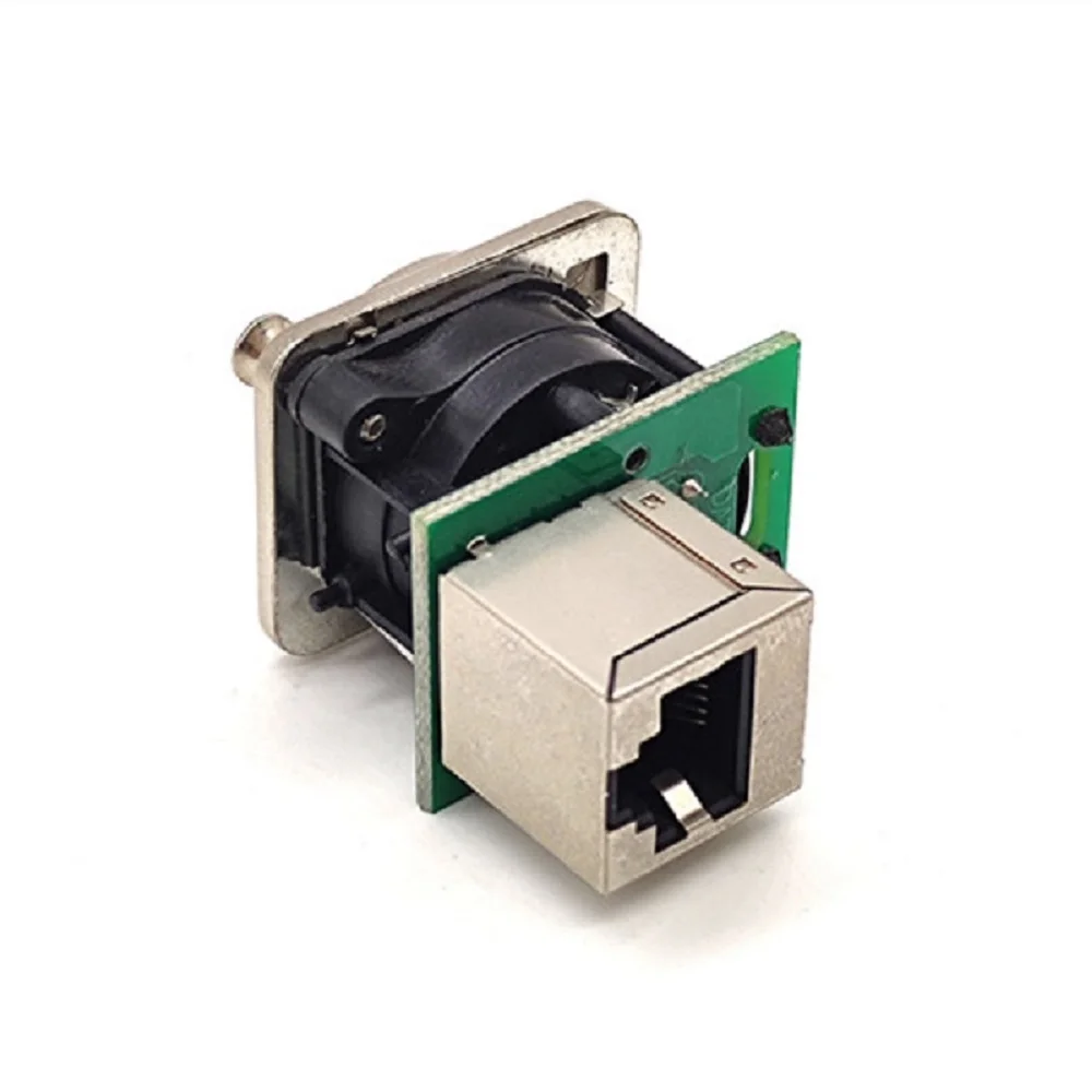 Nickel Plated D Series Ethercon Rj45 Jack Feedthrough Chassis Connector ...