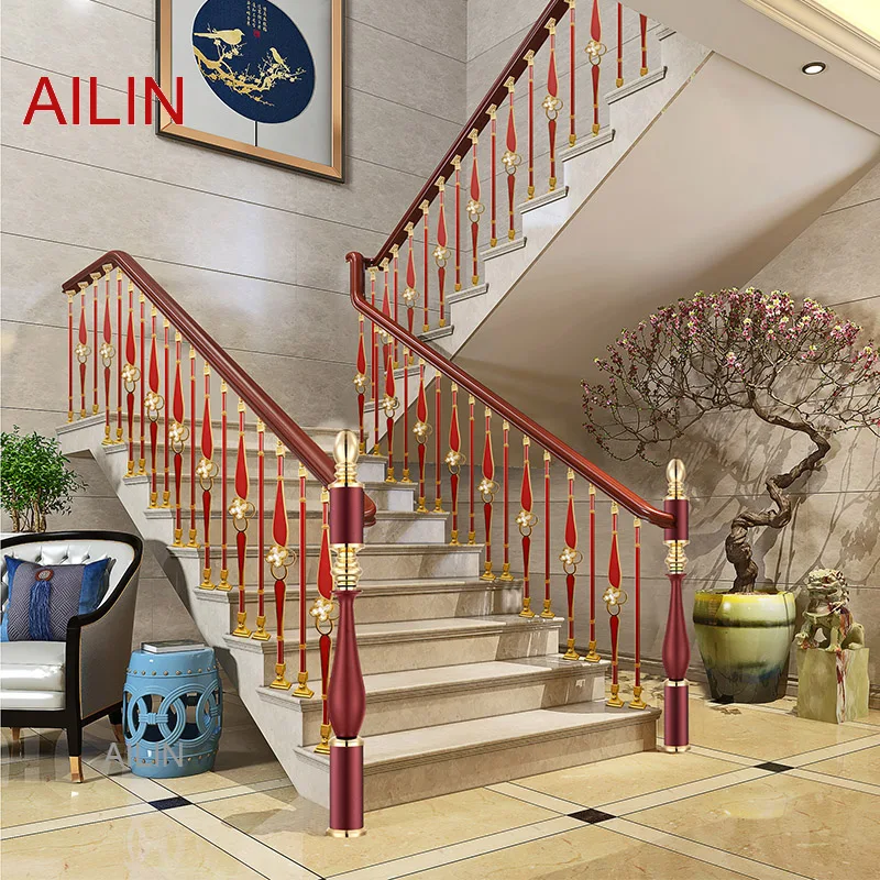 2024 New Models Handrail Stair Railing Alloy Aluminum Golden - Buy ...