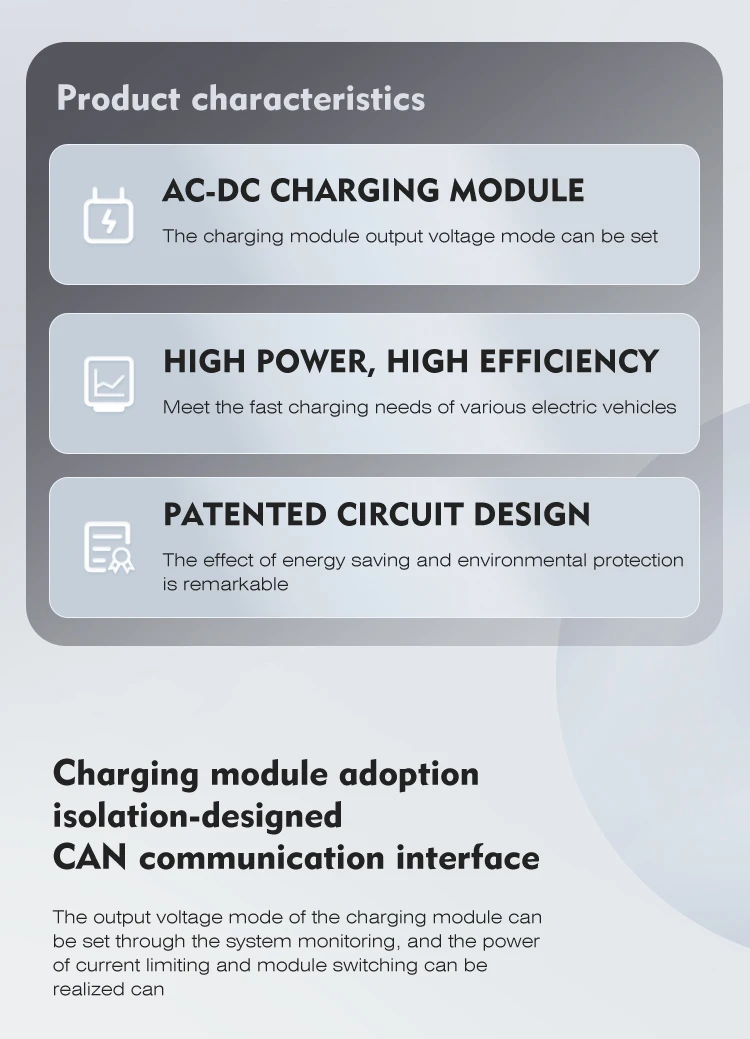 Ev Fast Charging Rectifier Module Dc Fast Ev Charging Module 40kw Dc Charger 30kw Ev Charging