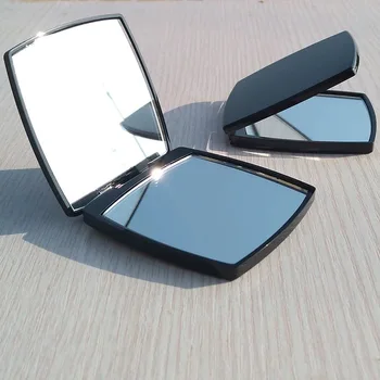 Mini Black Foldable Square Pocket Compact Mirror Double-sided Custom ...