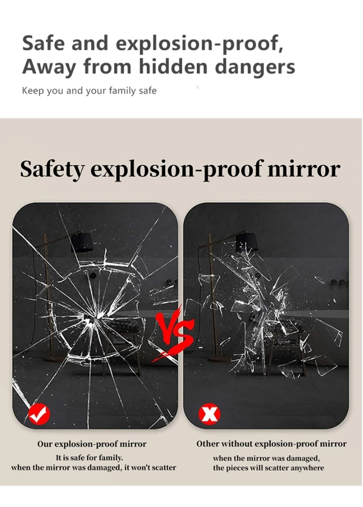 2m Length Large Size Luxury Decorative Magic Mirror Wall Full Bathroom ...