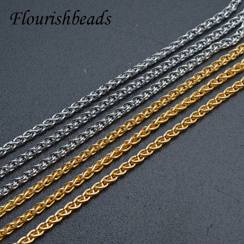 Wholesale Gold Plated 1.5mm 2mm Wheat Chain Chopin Chain Necklace For ...