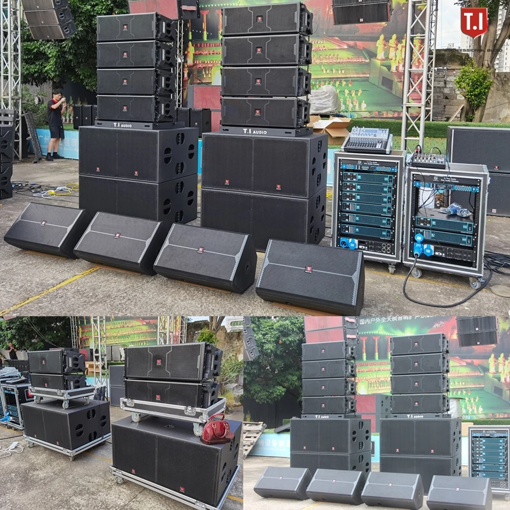 T.I Pro Audio High Powered Waterproof Active Stage Sound System Double ...