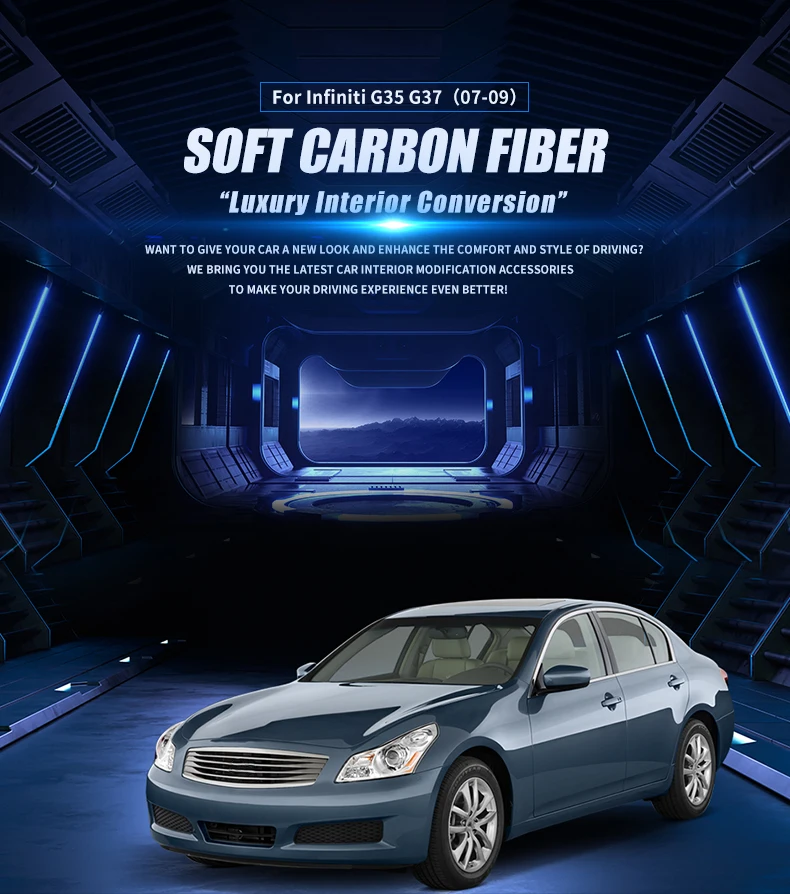 Shasha Real Carbon Fiber All Interior Accessories for Infiniti G37