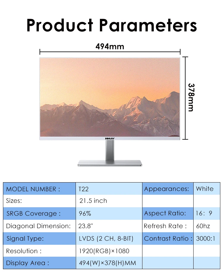 Factory Price Pc Can Match With I3 I5 I7cpu 23.8 Hd Display 128gb Ssd ...