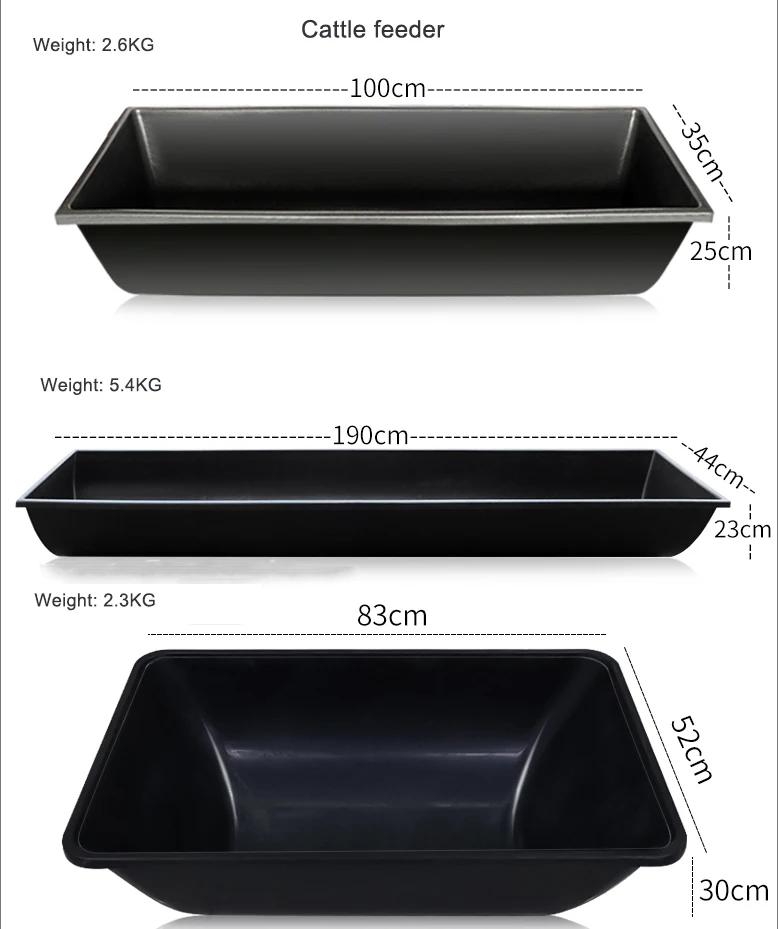Durable Plastic Feeding Troughs for Cattle & Sheep
