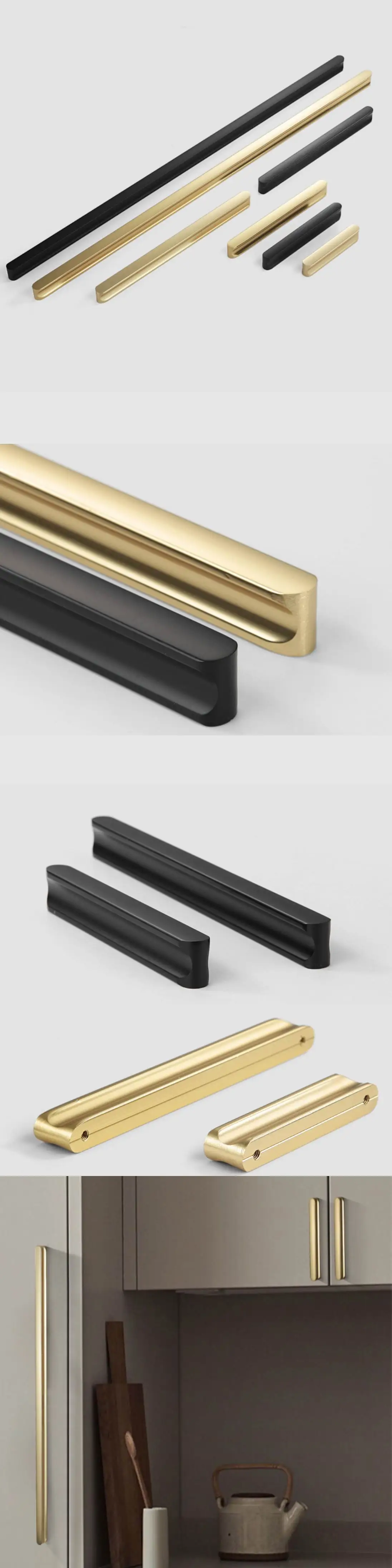 Aluminium Profile - Solid Furniture Kitchen Door Pull Handle