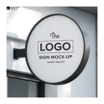 70cm Custom Backlit Sign Led Circle Double Sided Light Box Sign Circle ...