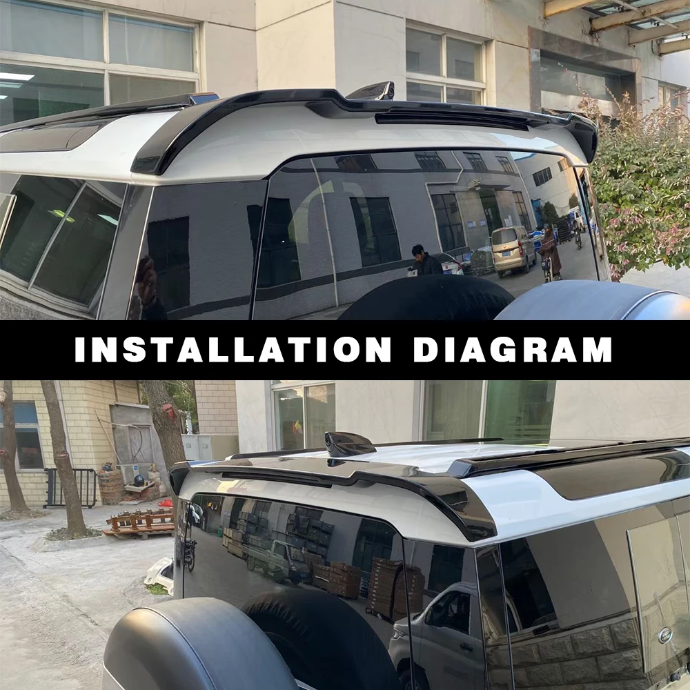 ABS Black Wing Flap Rear Spoiler for Land Rover Defender