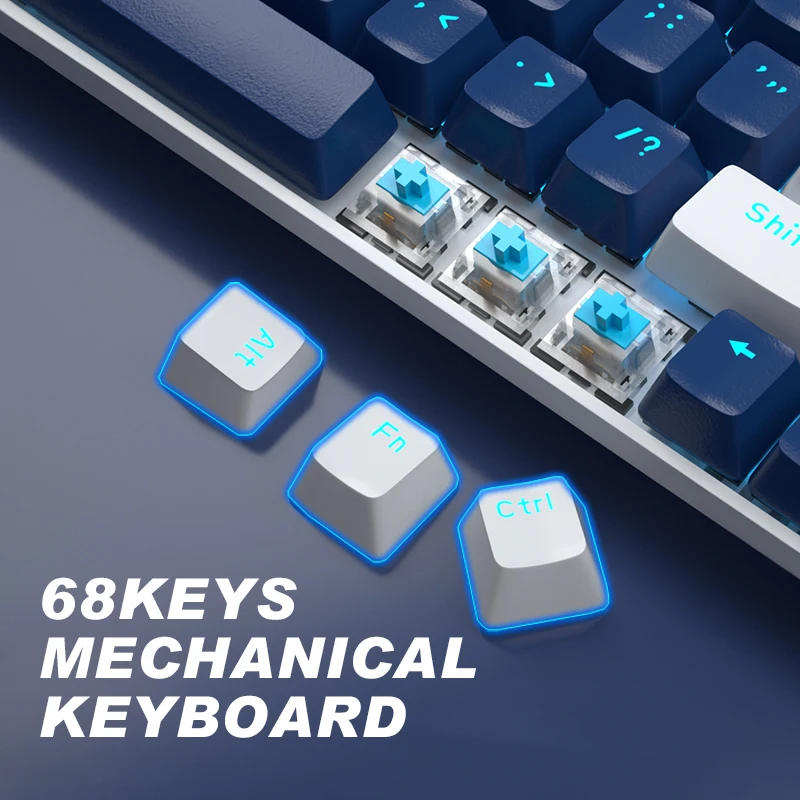 68 Keys Keyboard 60% Rgb Led Backlit Mechanical Keyboard Teclado Gamer ...