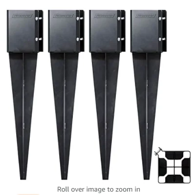 Fence Post Anchor Ground Spike 4x4 Metal Post Stake