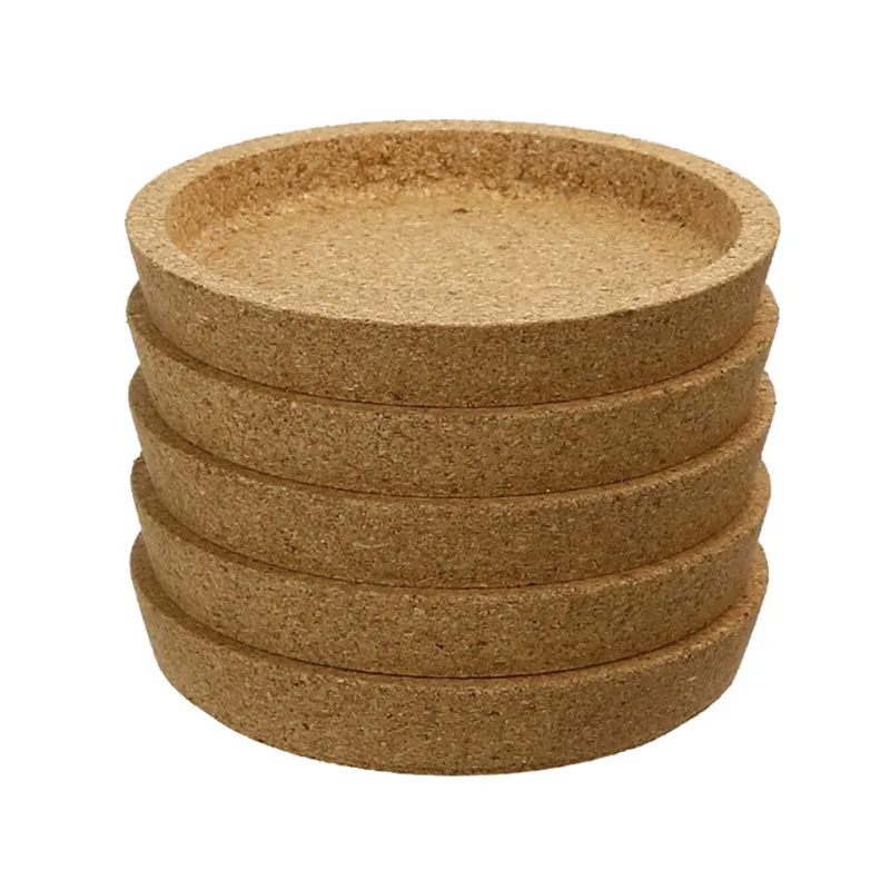 reusable natural round wood absorbable drink coasters cup mat cork ...