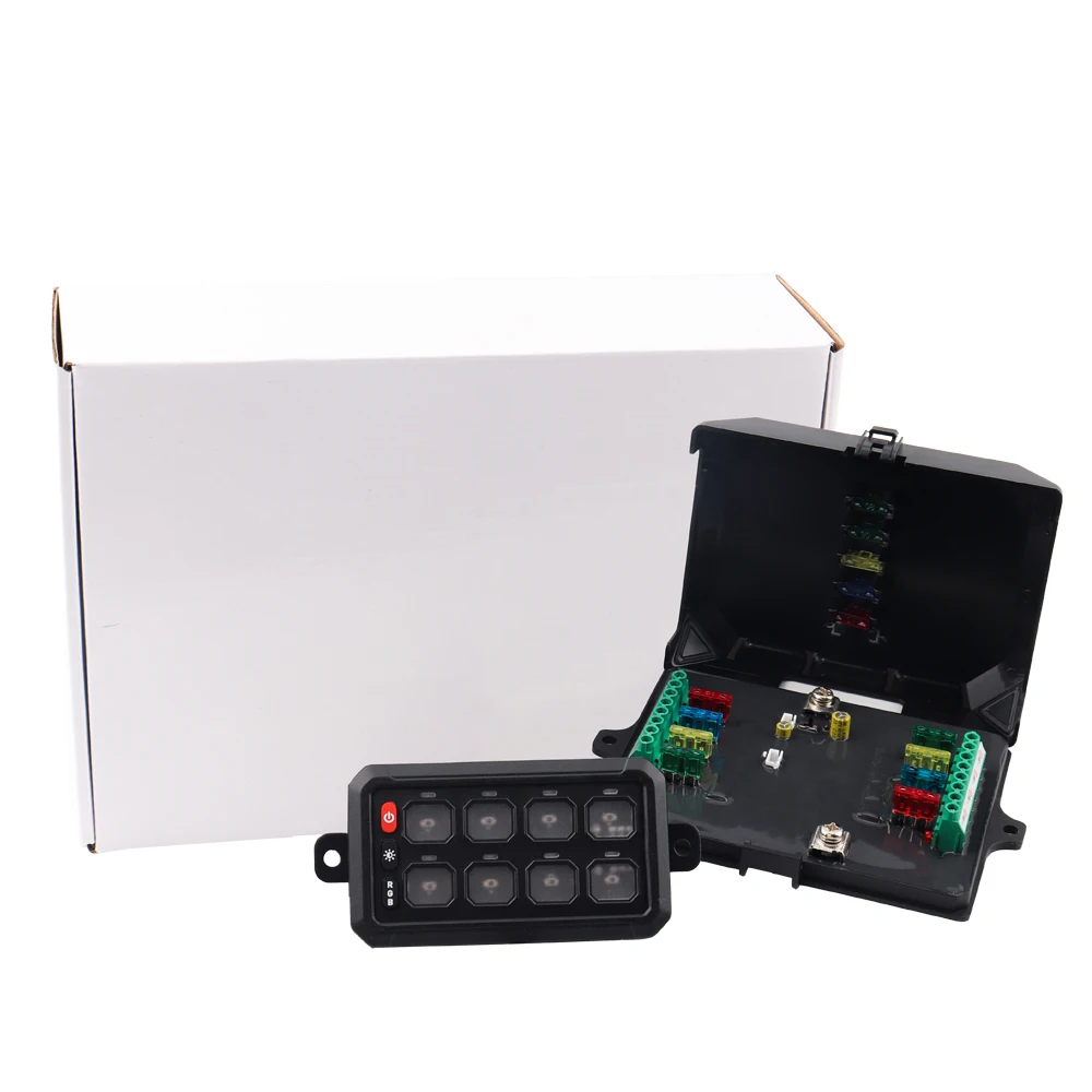 Marine Boat 8 Gang Led Touch Switch Panel Control Switch Panel On-off ...