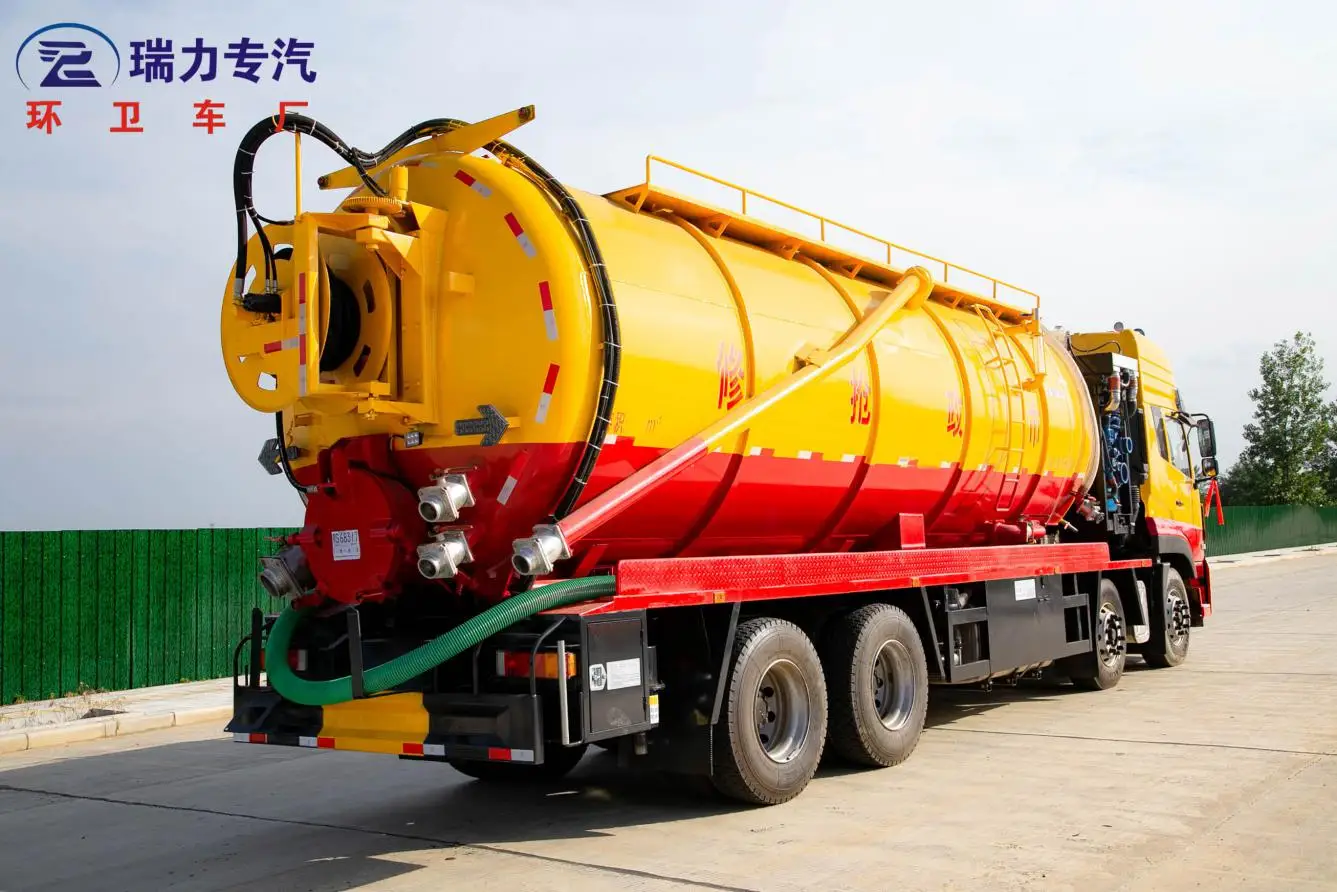 25000liters Electric Septic Tank Truck Tipper Sewage Drainage Truck 8*4 ...