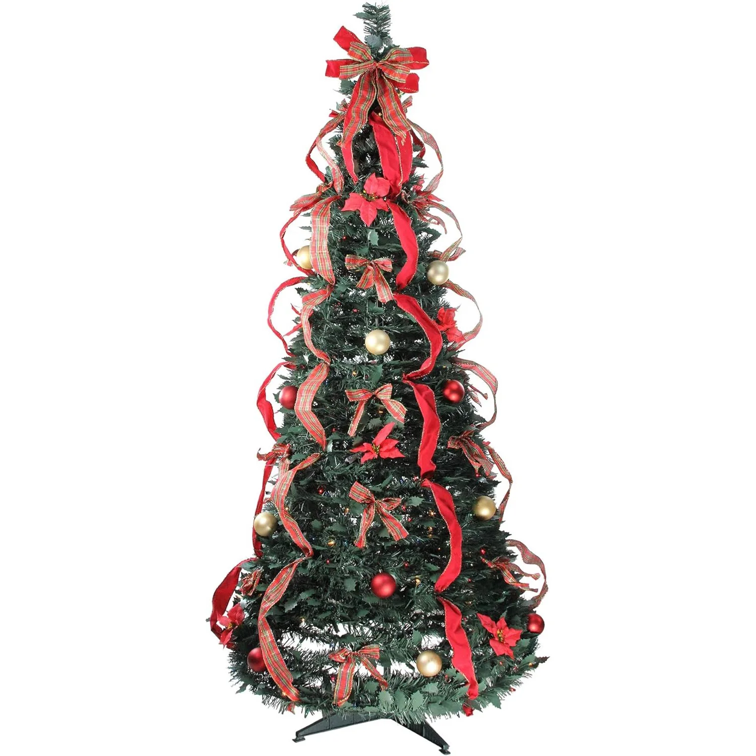 6ft Pre-lit Pop Up Collapsible Christmas Tree With Lights - Buy ...