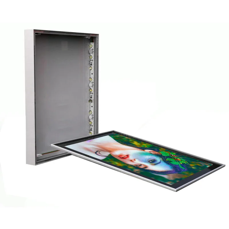 Custom Wall Mount Advertising Aluminum Lightbox Frame Magnetic Led ...