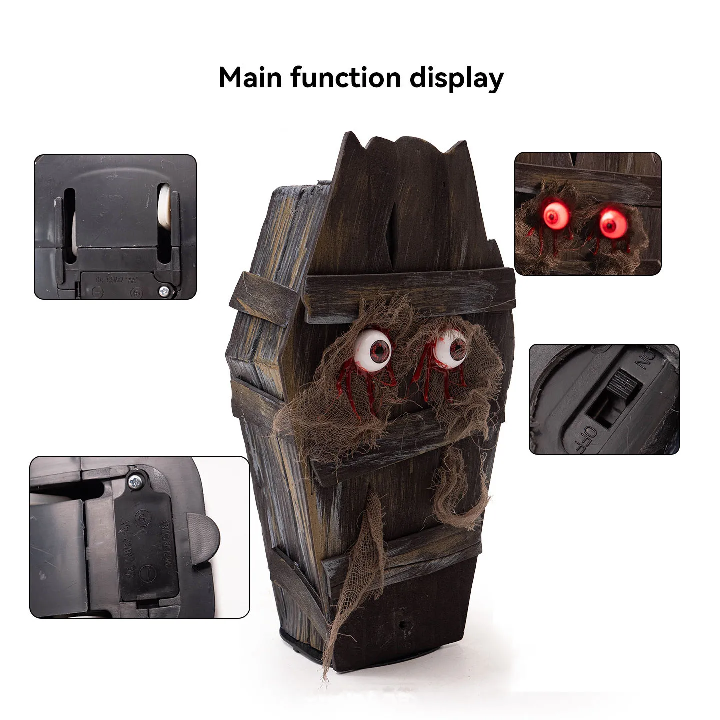 Halloween Animated Walking Coffin - Spooky Party Decor