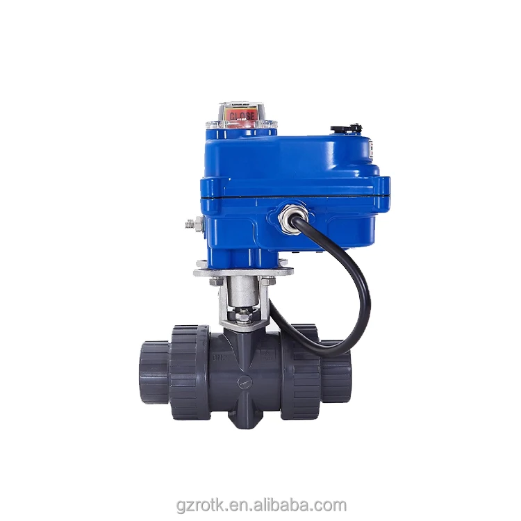 2 Way Plastic Valves 12V 24V DC 24V 110V 220V AC Electric Actuator 1/2 ...