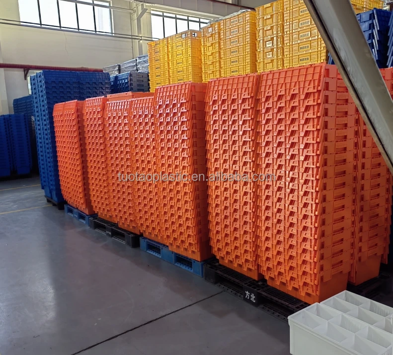 Large Stackable Plastic Crate with Attached Lid Logistic Distribution ...