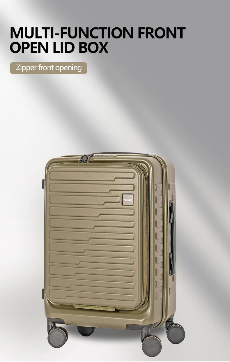 Custom Design Expandable Pc Luggage Carry On Front Pocket Laptop Cabin ...