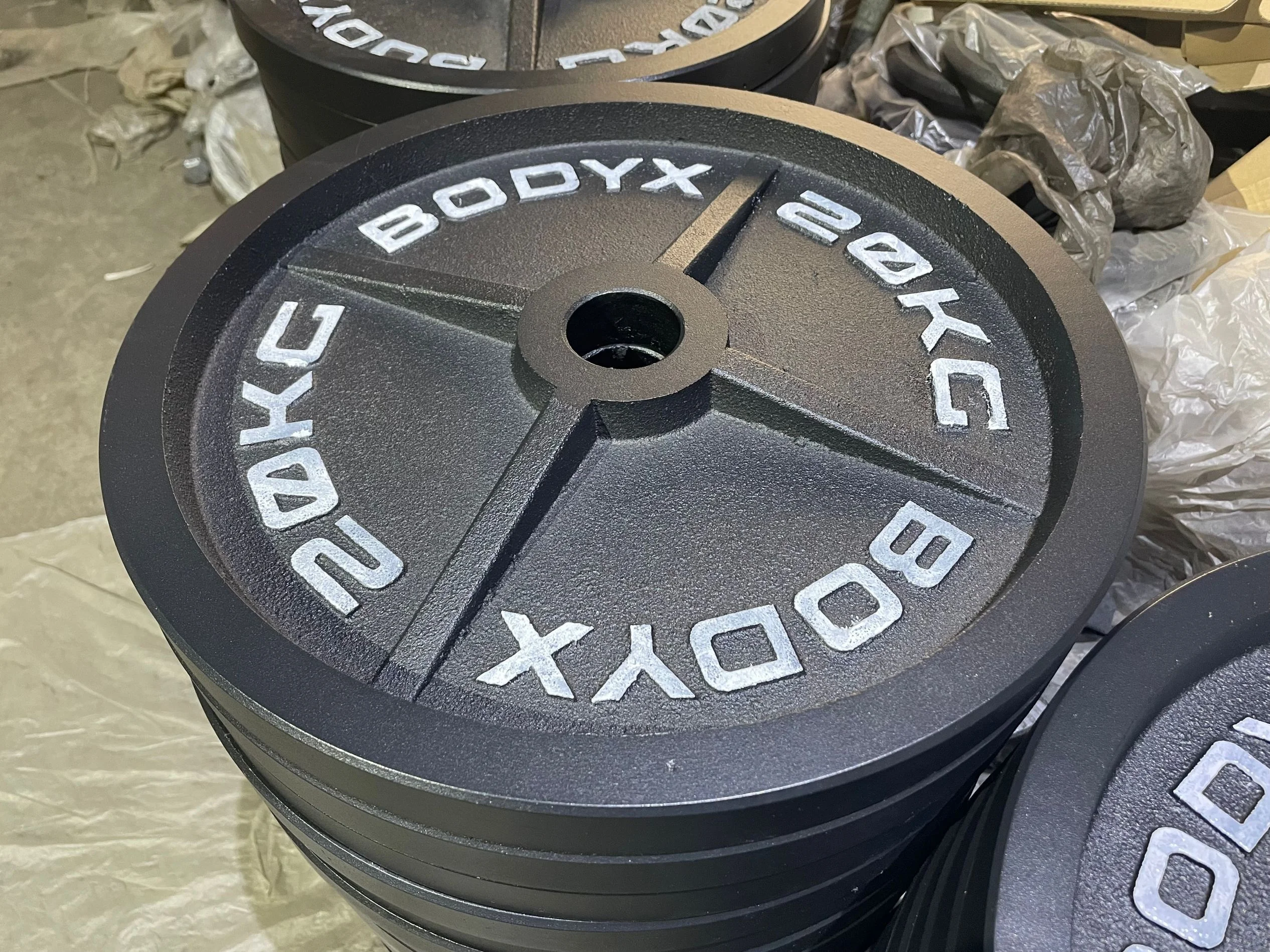 High Quality Bumper Plate Weightlifting Black Iron Plate Plating Black ...