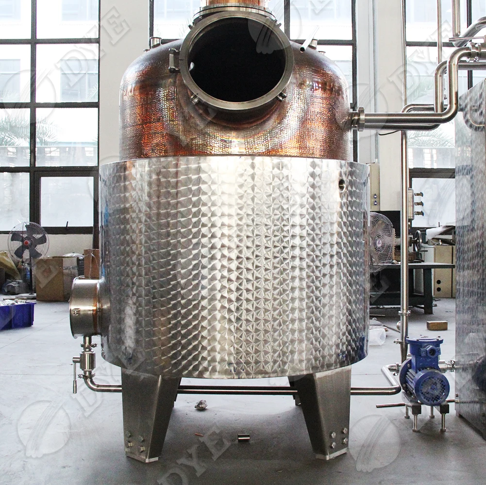 Dye 1000l Copper Distillation Equipment With Rectifying Column And Gin ...
