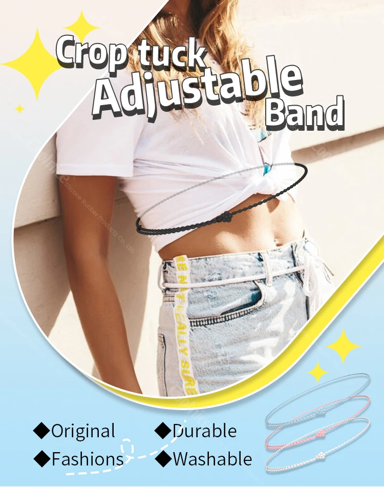 Factory Supply Reusable Silicone Crop Tuck Adjustable Band For Shirt ...