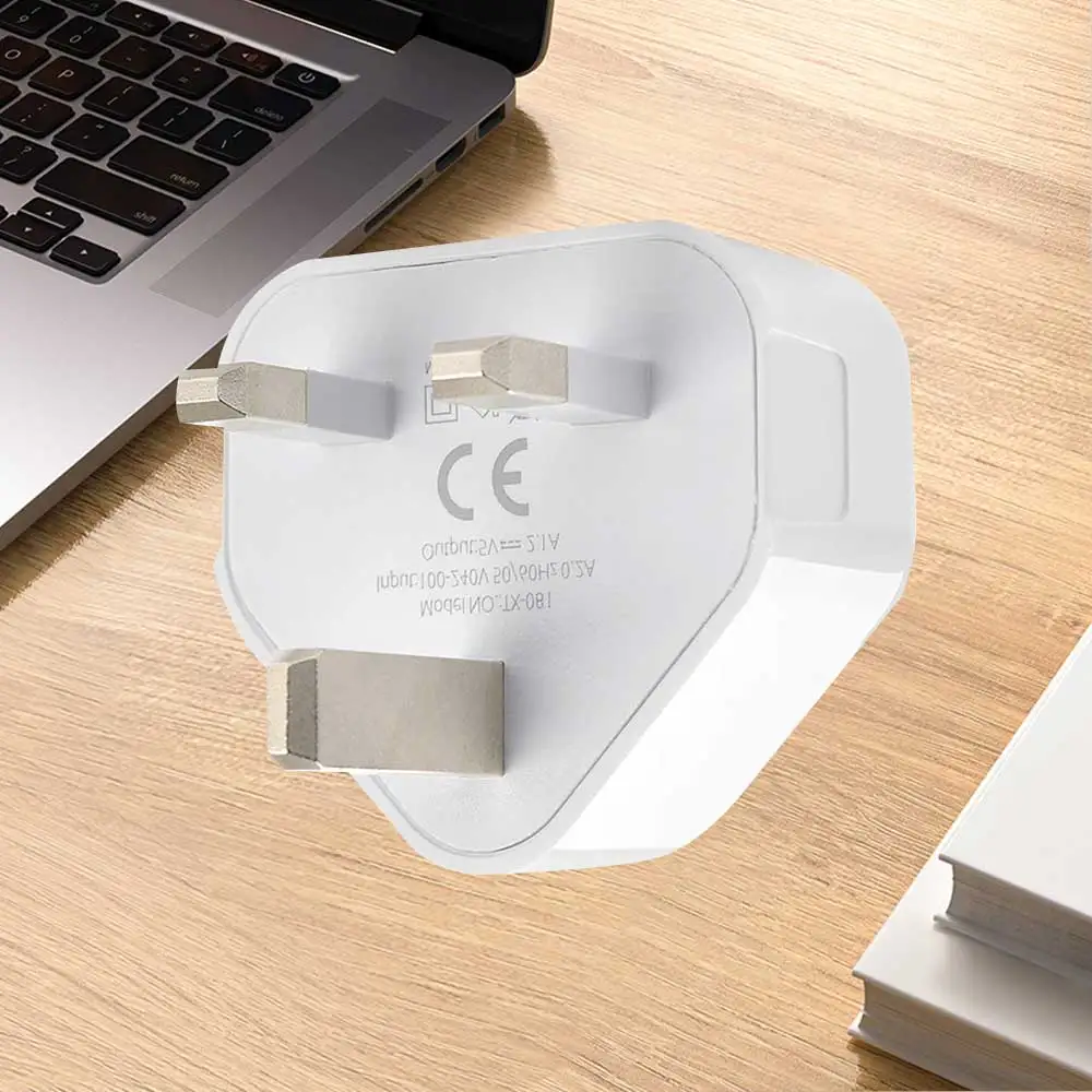 Oswell Uk Wall Plug Power 3-pin Plug Adapter Charger With 3 Usb Ports ...