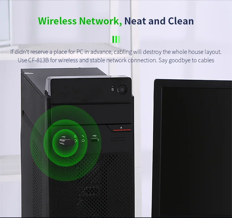 Comfast Cf-813b 650mbps Bluetooth4.2 Wifi Adapter Dual Band Usb Network ...