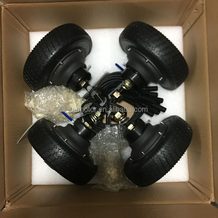 24v 200w High Torque Emb Brushless Geared Dc Dual Shaft 10 Inch ...