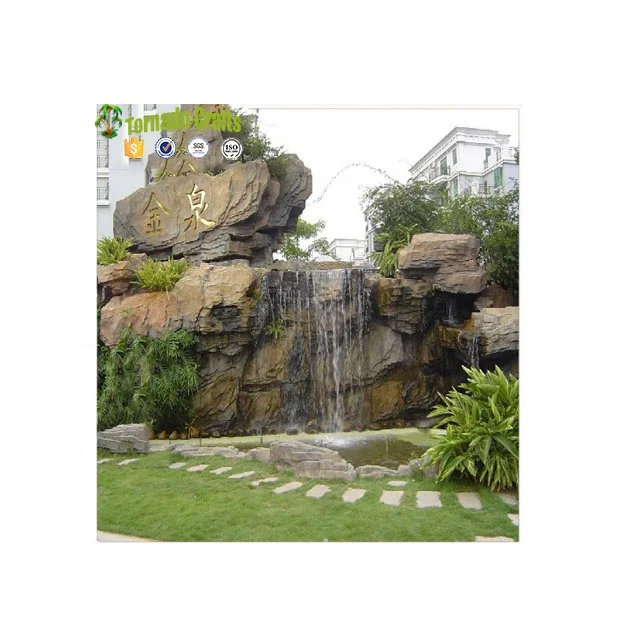 Artificial Rock Slide Grotto And Waterfall View From The Raised Spa ...