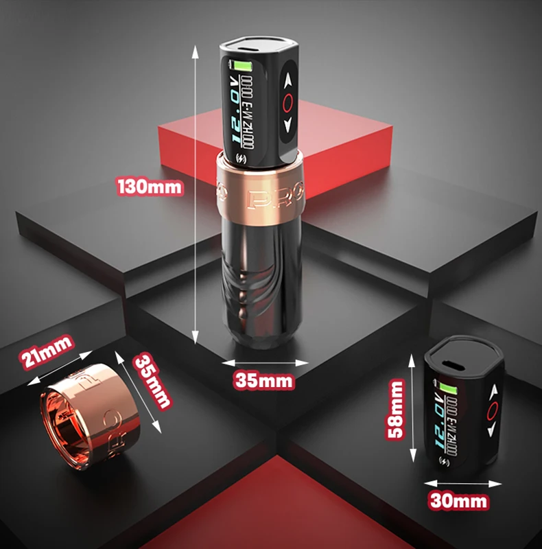 Battery Tattoo Guns Machine Brushless Motor Pen Tattoo Battery ...