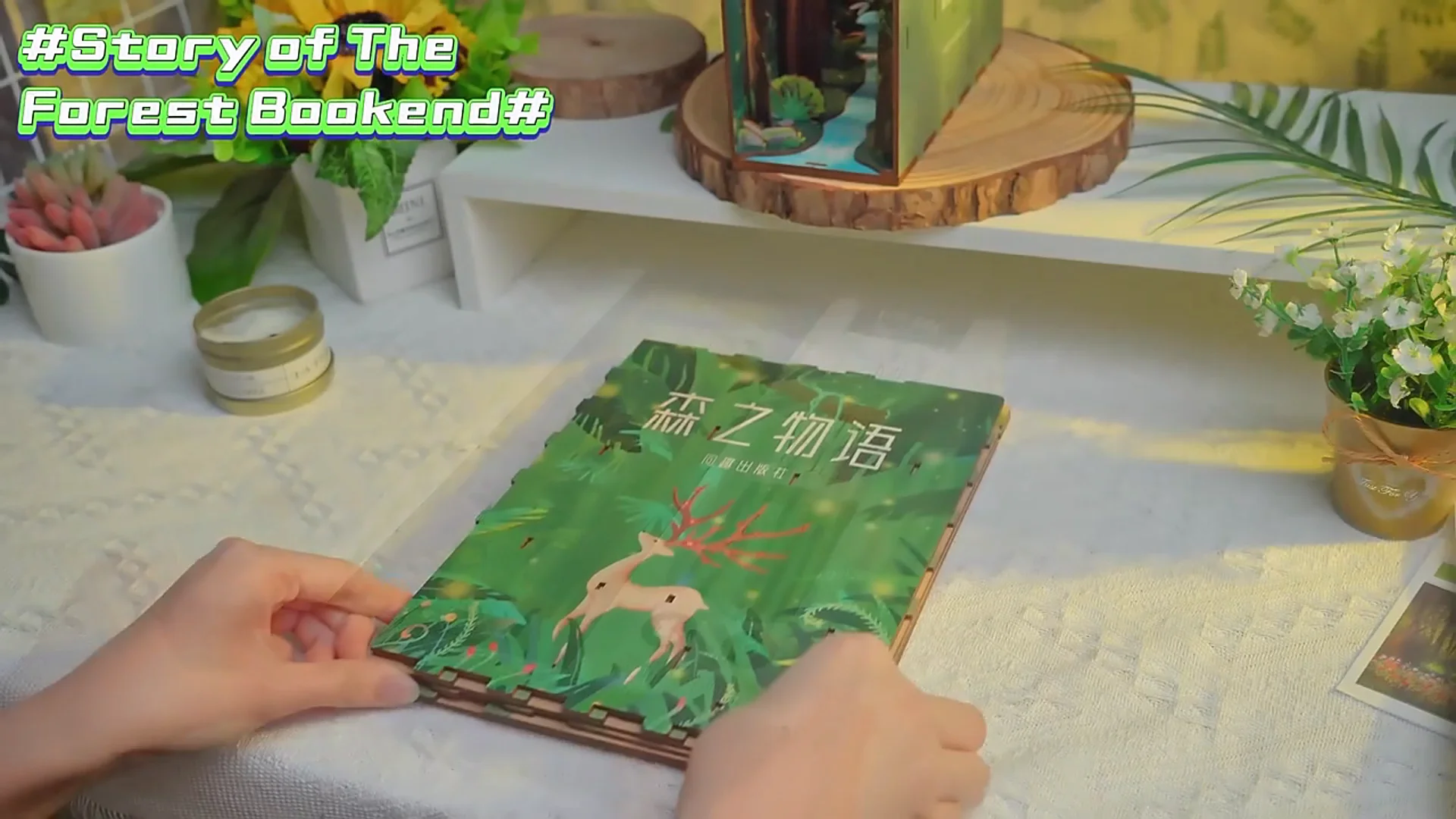 Tonecheer Story Of The Forest 3d Diy Book Nook,Decoration Model Kit 3d ...
