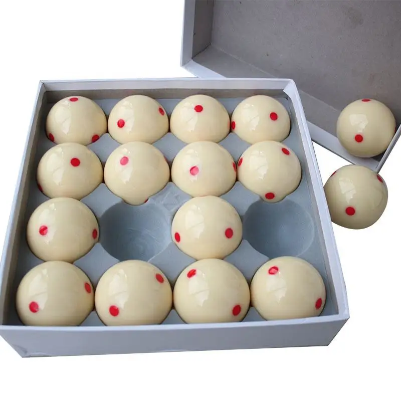 High Quality Six Red Dots Style Billiards Ball 57.2mm (2-1/4") 16pcs ...
