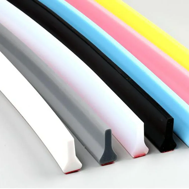 Bathroom Silicone Rubber Water Retaining Strip Barrier Shower Room ...
