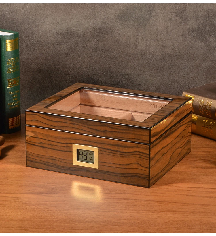 Cigar Humidifier Box Wood Humidor Cases with Lacquer Technique Premium ...