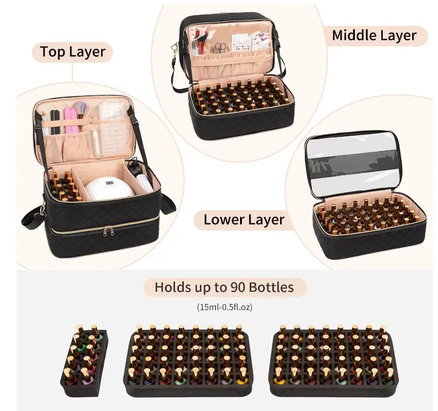 Factory Nail Polish Organizer Tools Set Low MOQ Custom Nail Polish Bag ...