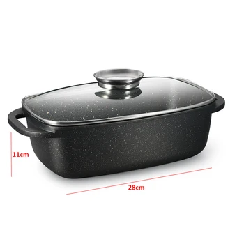 Wholesale Kitchenware Cooking Pots Non Stick Coating Square Pot Food ...
