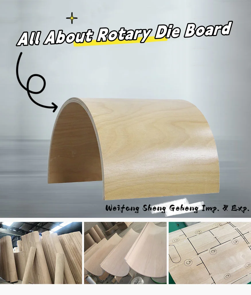 13mm 18mm CNC Plywood Veneer Round Rotary Curved Die Cutting Plywood ...