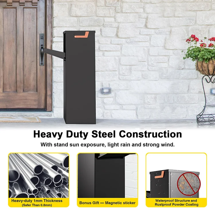 JH-Mech Package Delivery Boxes Lockable Extra Large Mailbox With ...