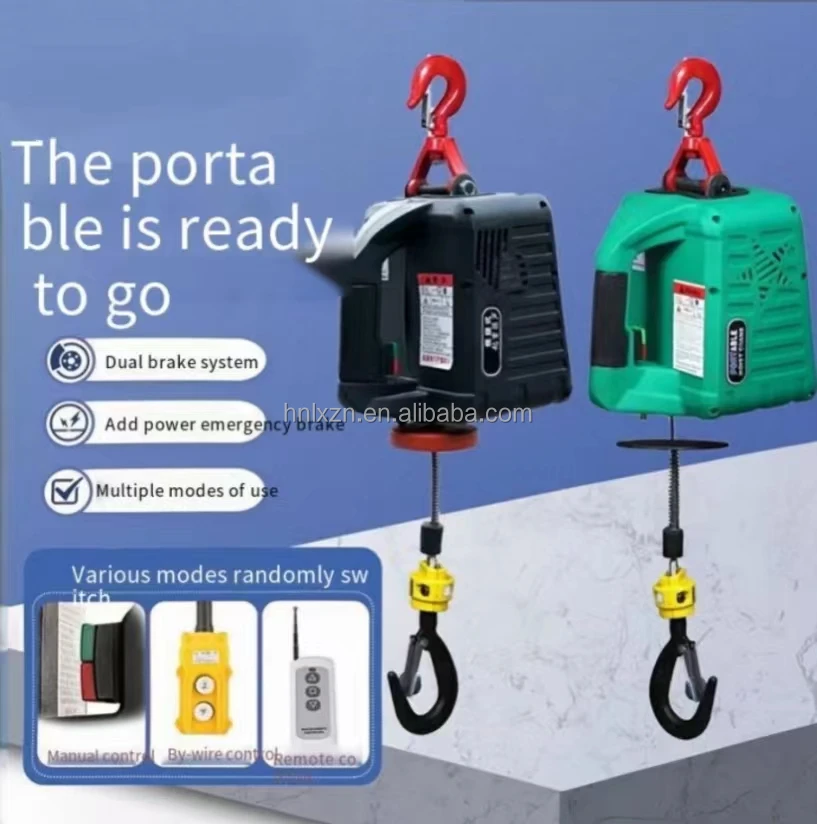 220v Wire Rope Electric Hoist Mini Electric Hoist Portable Small ...