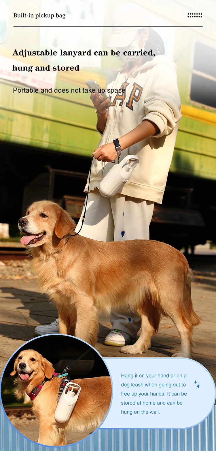 Portable Poop Scooper With Poop Bag Dispenser Light Weight Claw Waste ...