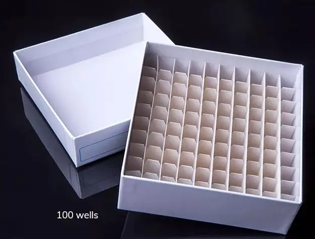 3 Inch Cardboard Cryobox - 96-Well Freezer Boxes for 5ml