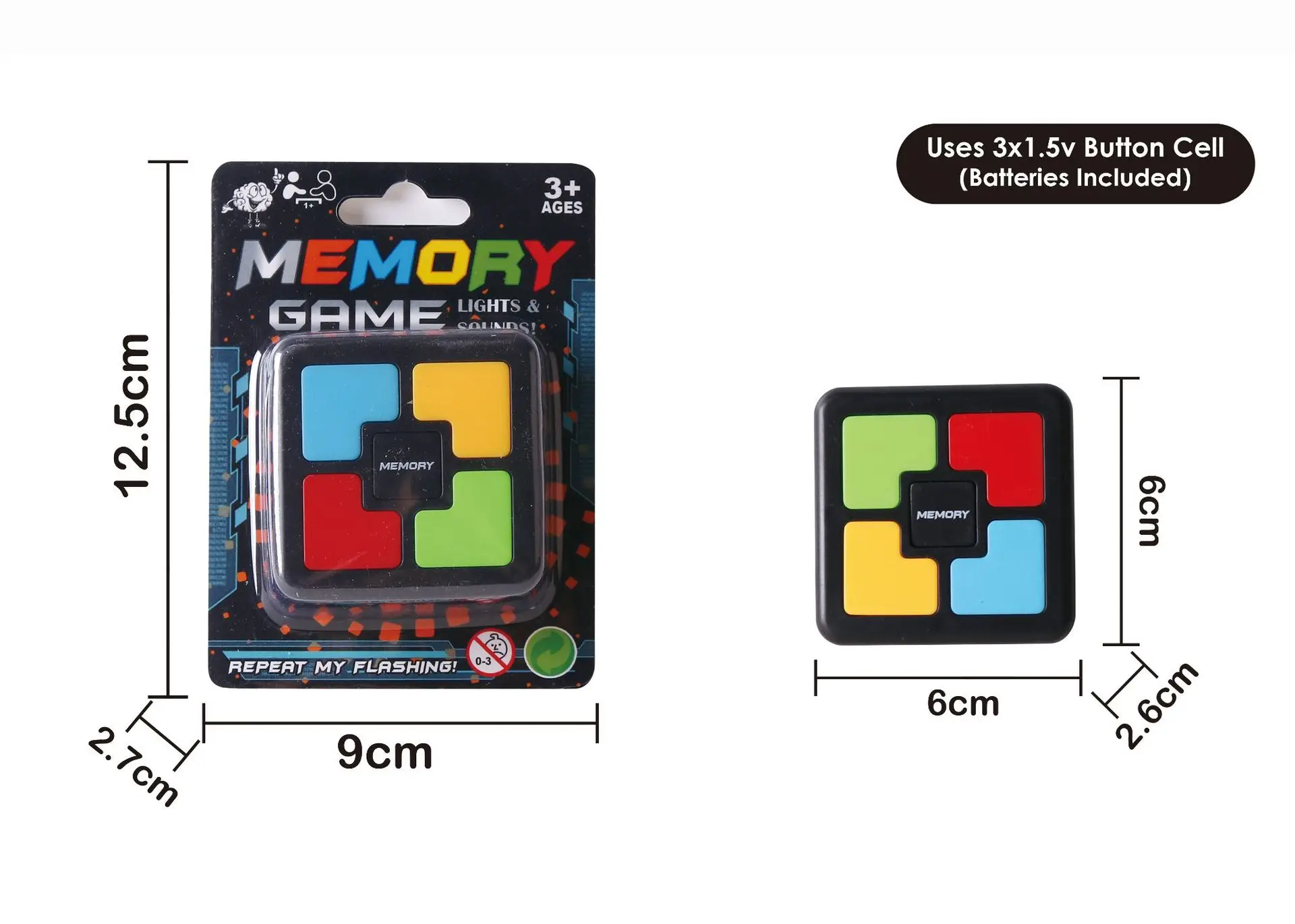 Mini Size Kids Memory Brain Toys Flashing Cube Follow Game Electric ...