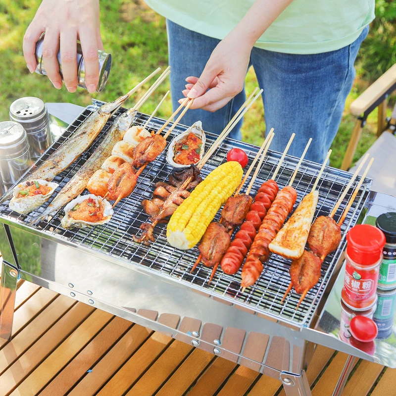 Custom Outdoor Mini Barbecue Grill Portable Style Camping Folding ...