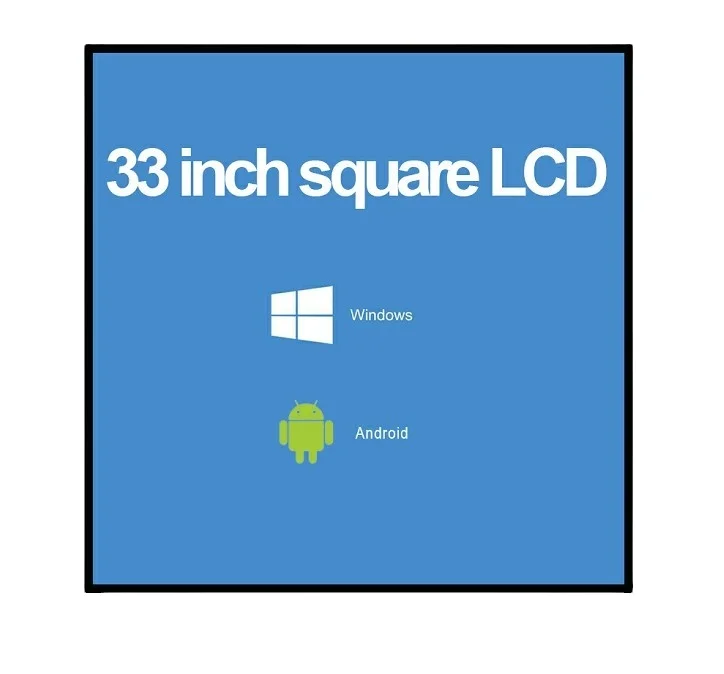 Customize 4" 7" 17" 22" 26.5" 33" Inch Square Lcd Screen Digital ...