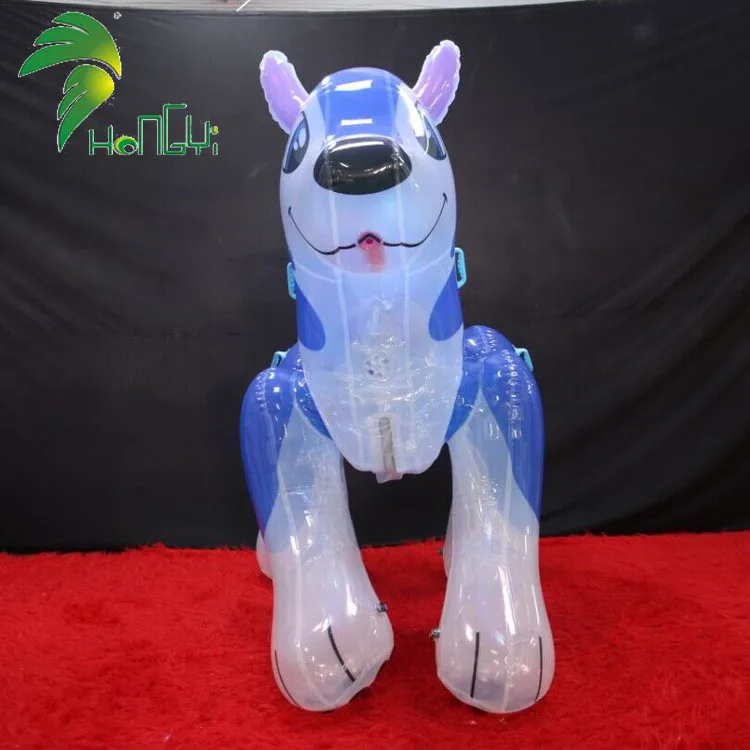 Newest Customized Clear PVC Husky Inflatable Animal Suit Double Layer ...