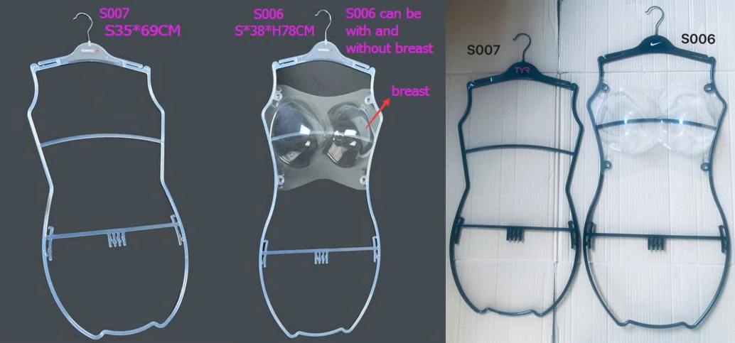 Cintre Plastic Pink Women Body Shape Hanger Swimwear Colgador De Bikini ...