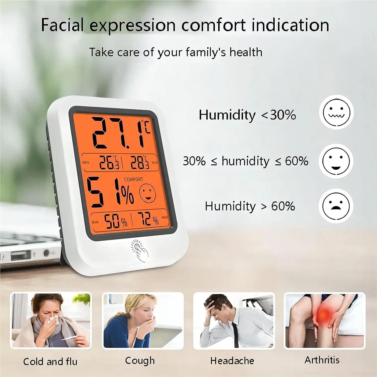 Xiuda 159 Electronic Digital Temperature Humidity Measuring Meter ...