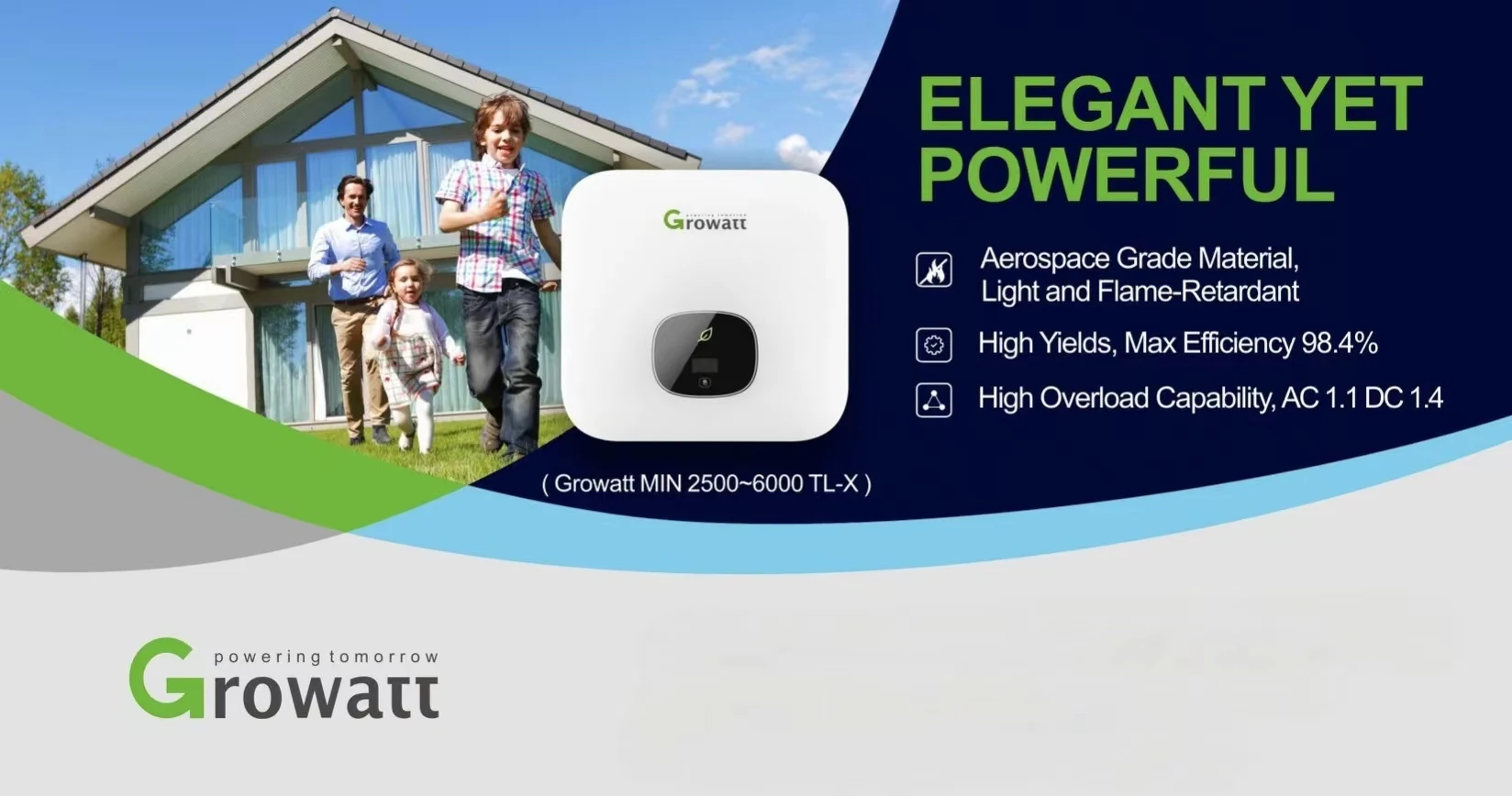 Growatt MIN 2500-6000TL-X 2500w 3000w 4200w 5000w 6000w Single Phase Grid Tie Solar Inverter ...